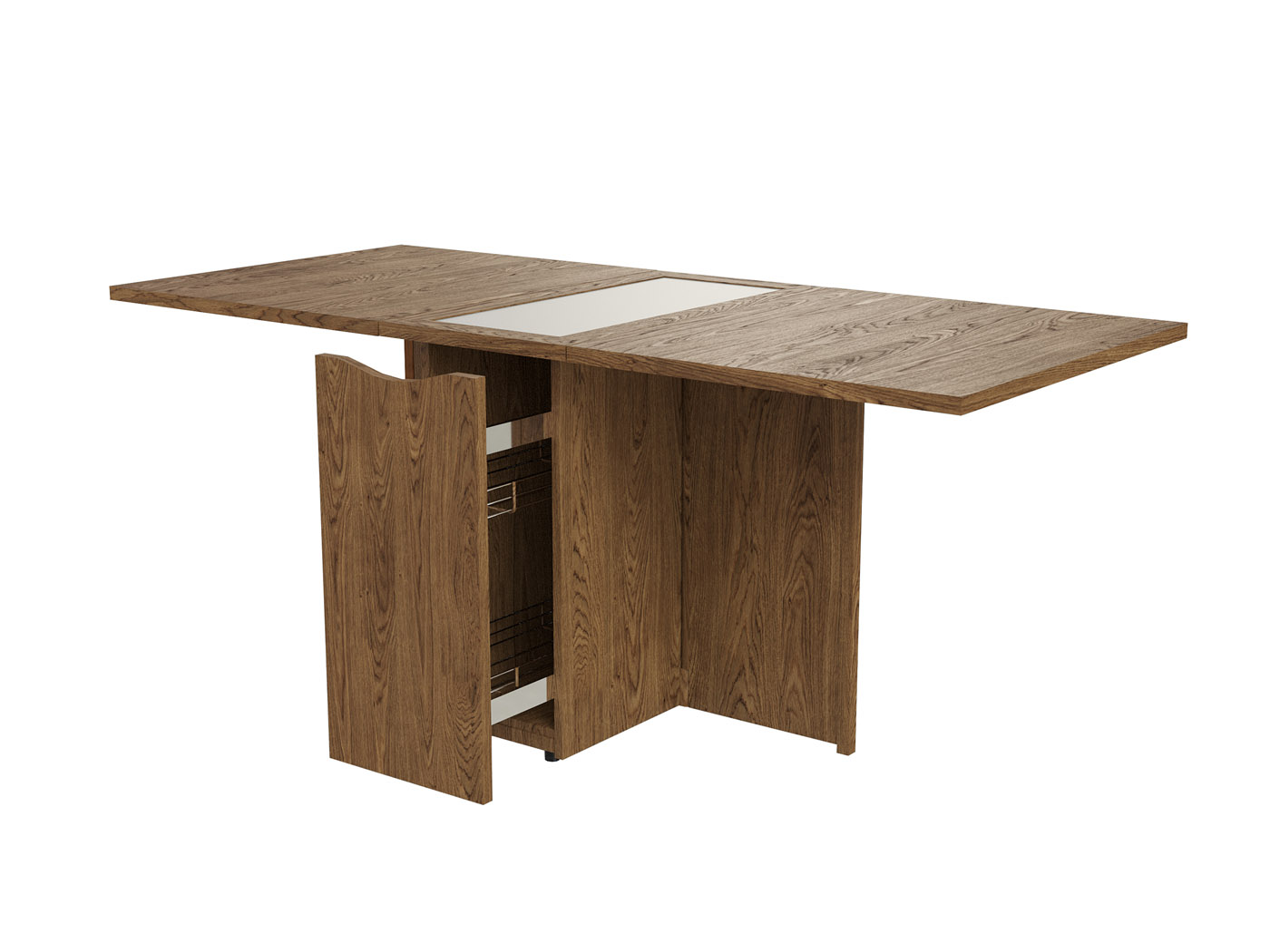 Sm101 Walnut Multi Table With Folding Leaf | INspiration Interiors