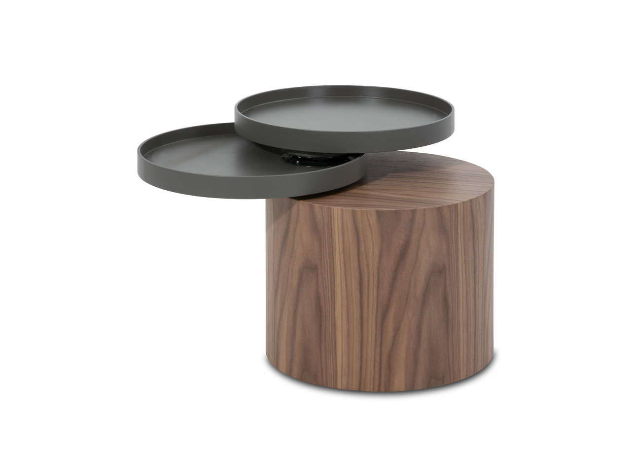 Duality End Table In Walnut Finish W/ Dark Grey Tray Top | INspiration ...