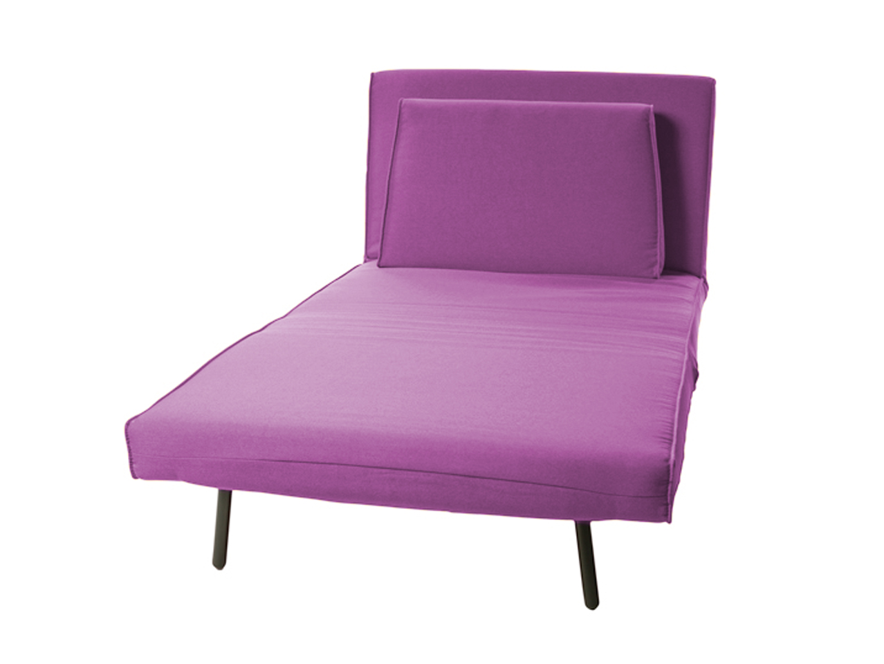 Stevie Single Sofa Bed W Wood Leg in Purple Fabric INspiration Interiors