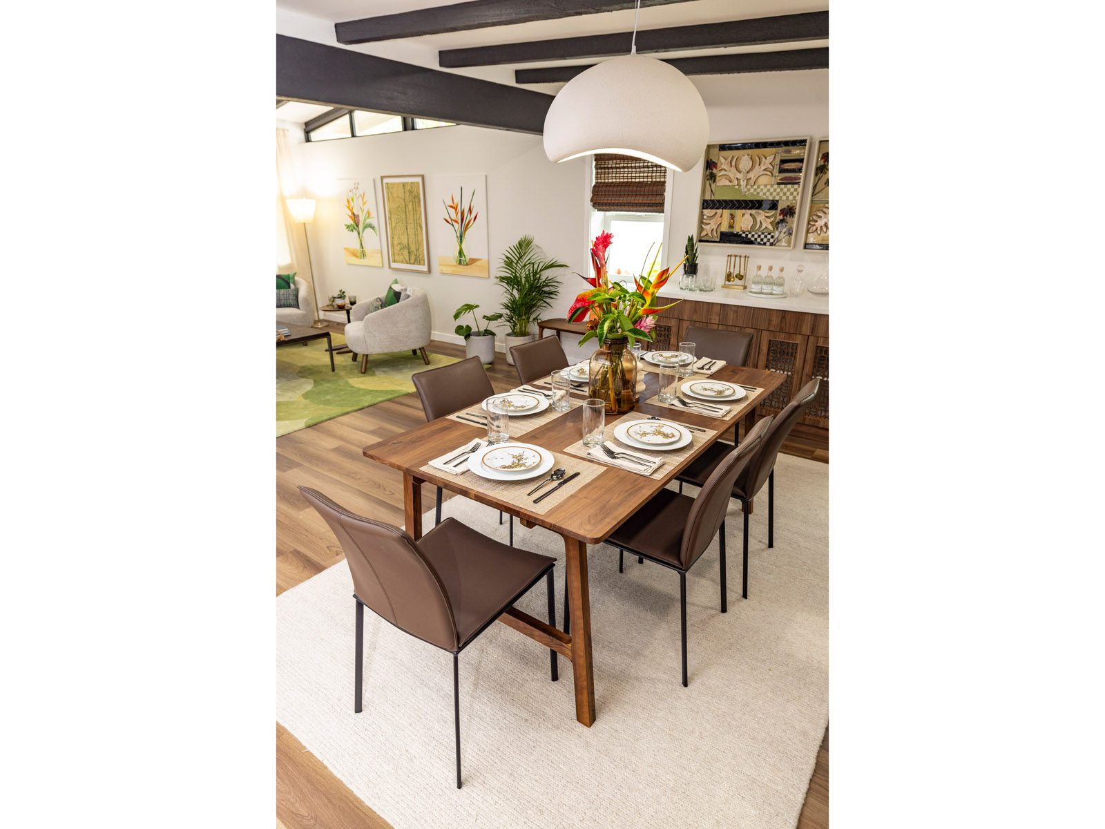 Aura 62 Dining Table With Extension In Solid Walnut | INspiration Interiors