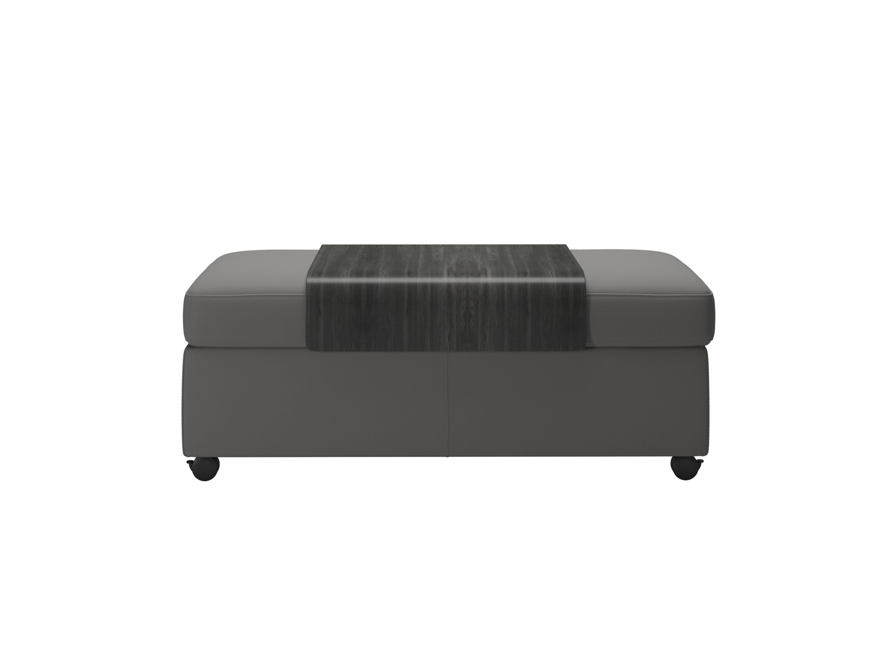 Double Ottoman In Silver Grey | INspiration Interiors