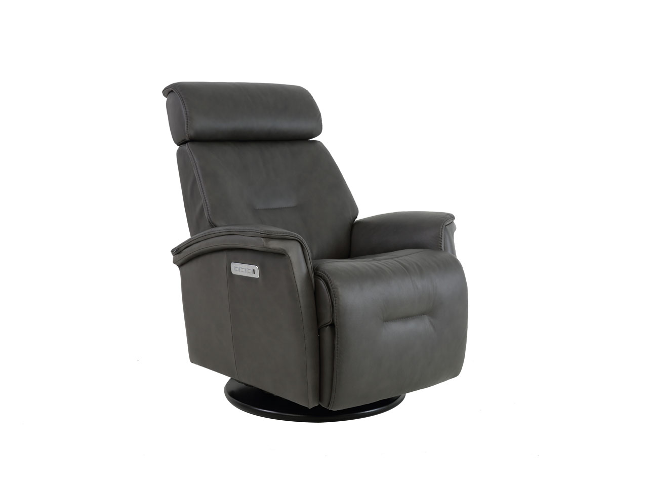 Rome Swivel Electric Motion Chair In Dark Grey | INspiration Interiors