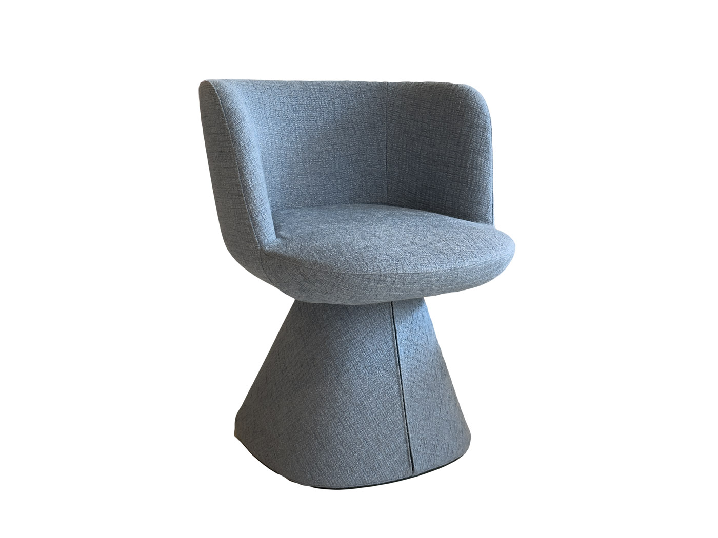 Flair O Swivel Chair In Light Blue Fabric | INspiration Interiors