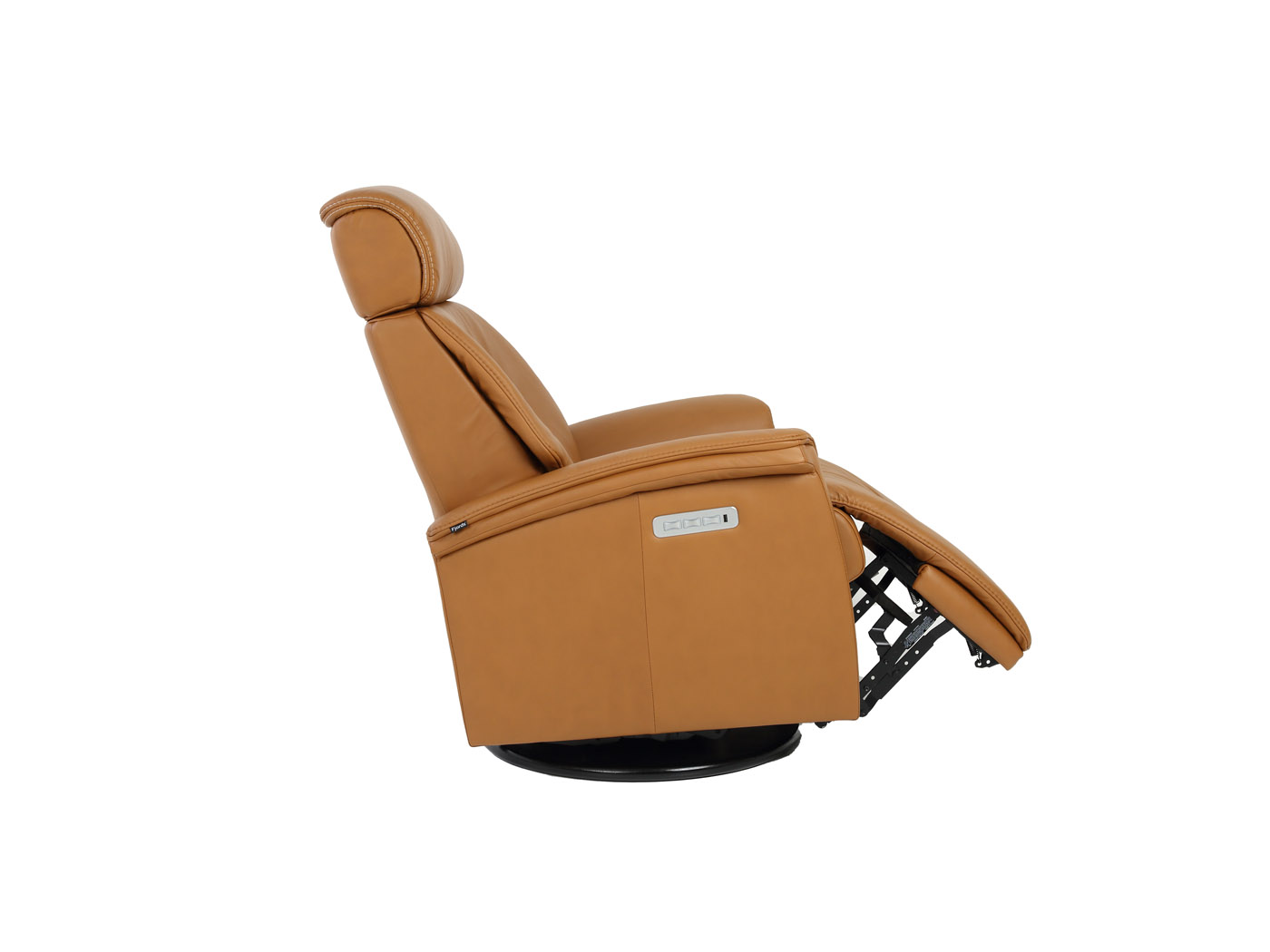 Rome Swivel Electric Motion Chair In Cigar | INspiration Interiors