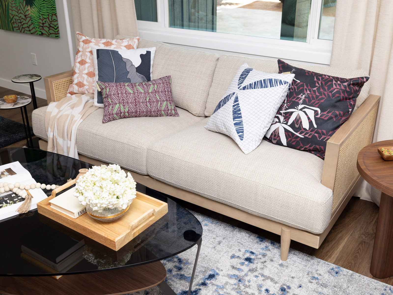 Summer 3 Seater Sofa With Wood Legs | INspiration Interiors