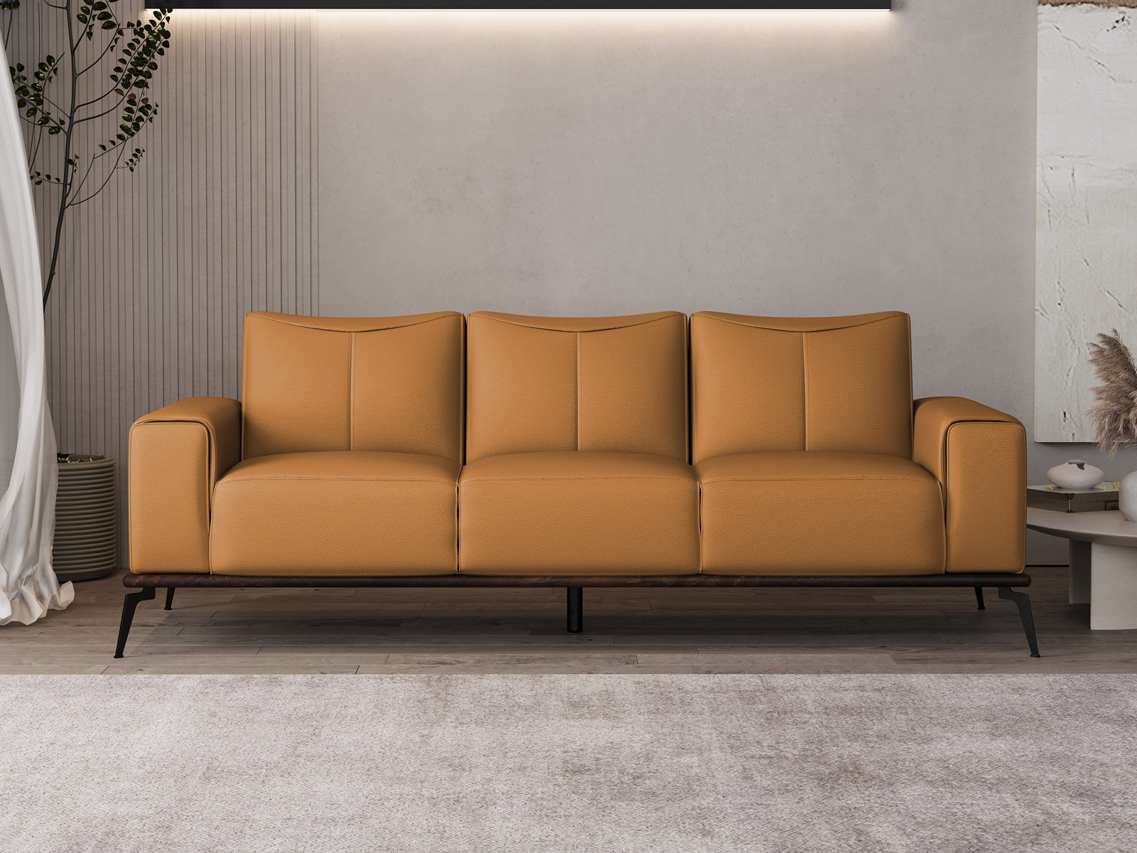 Chelsea 3 Seater Sofa N Camel Leather | INspiration Interiors