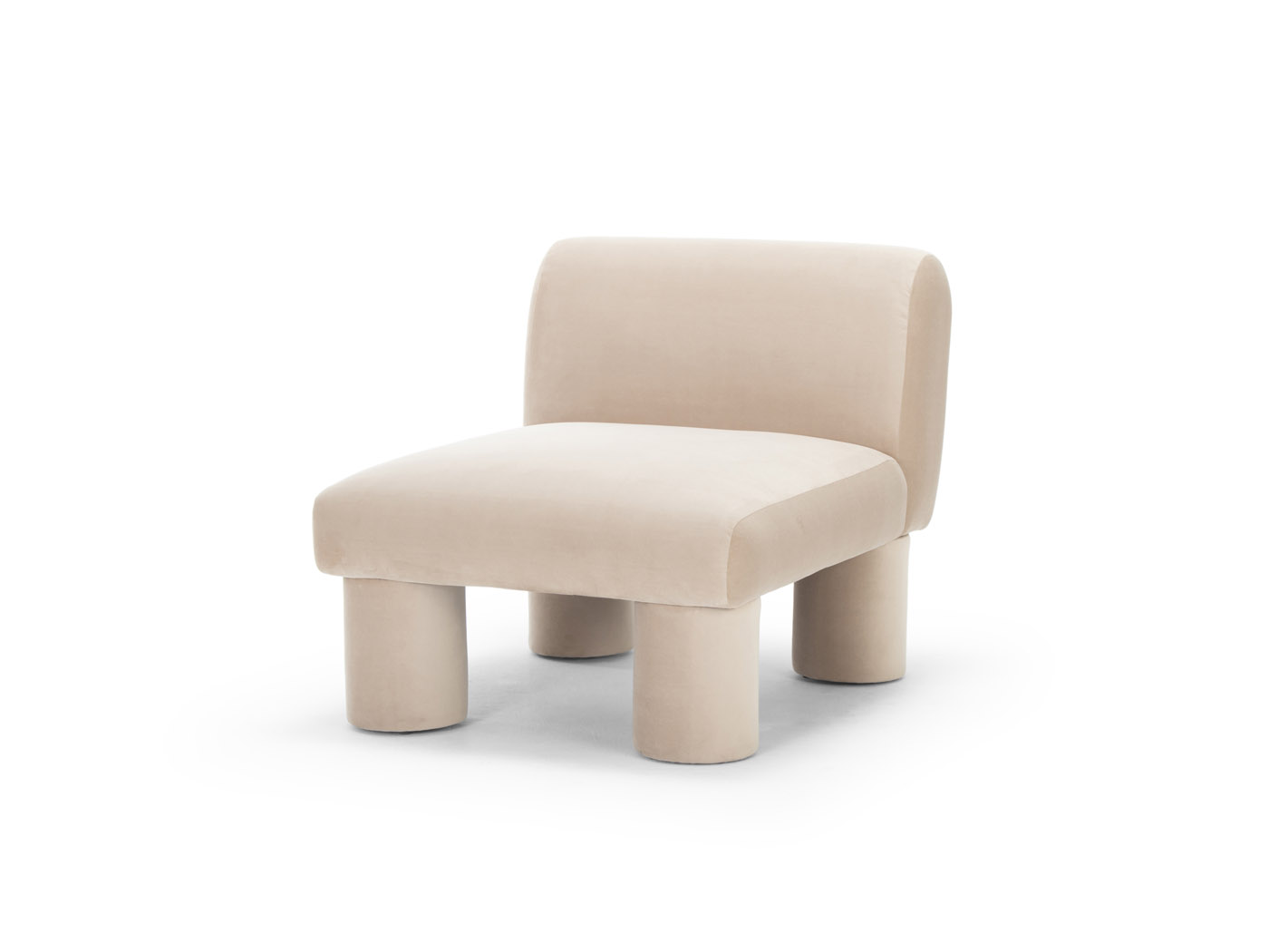 Elijah Lounge Chair In Cream Fabric | INspiration Interiors
