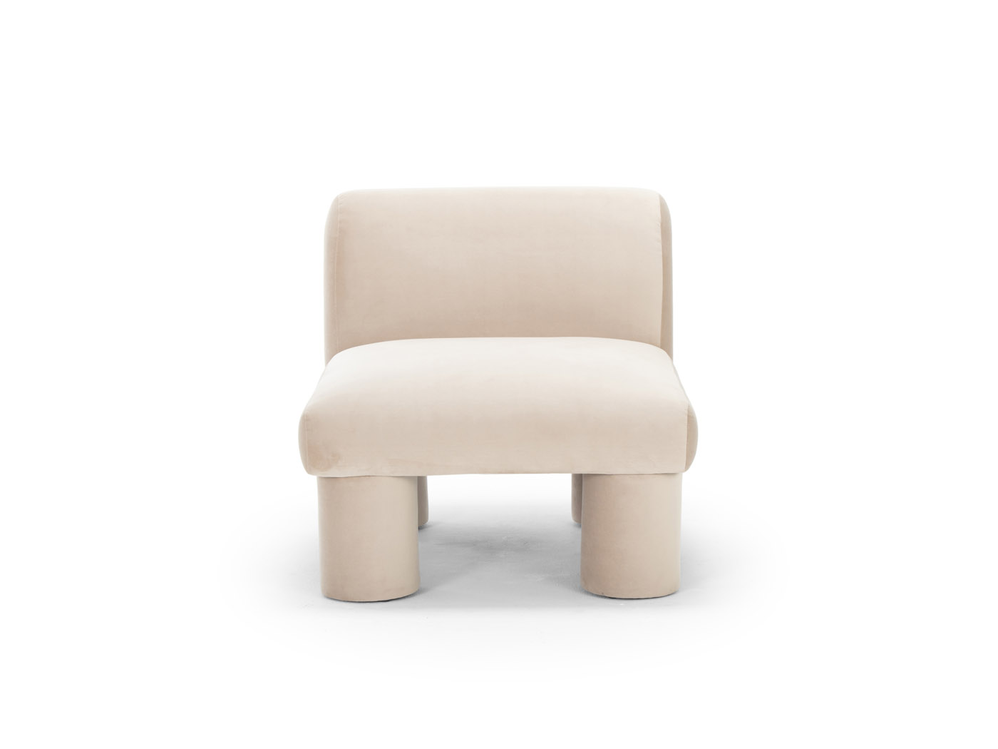 Elijah Lounge Chair In Cream Fabric | INspiration Interiors