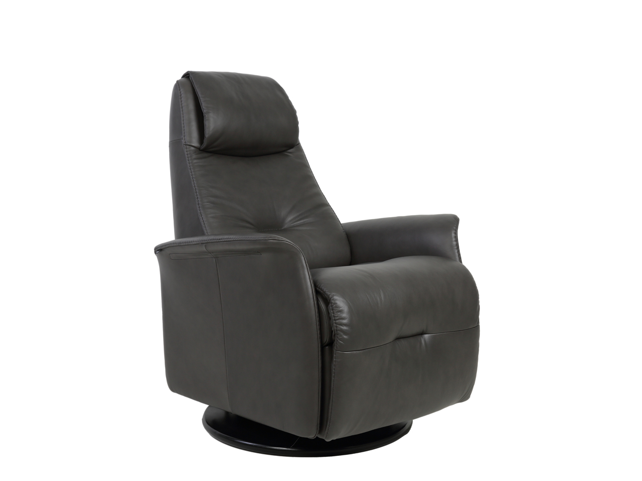 Tampa Swivel Electric Motion Chair In Dark Grey | INspiration Interiors