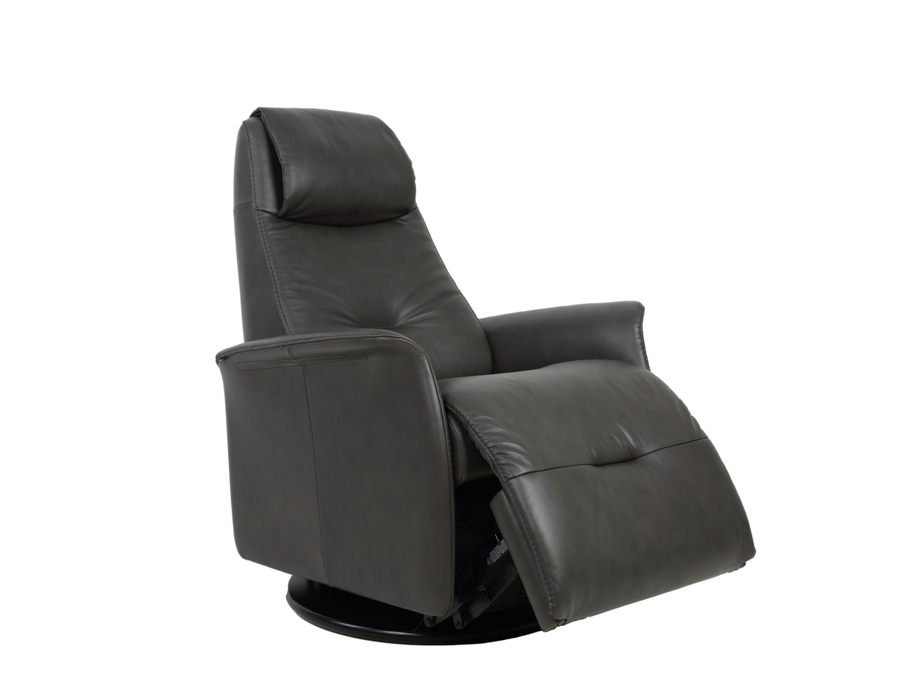 Tampa Swivel Electric Motion Chair In Dark Grey | INspiration Interiors