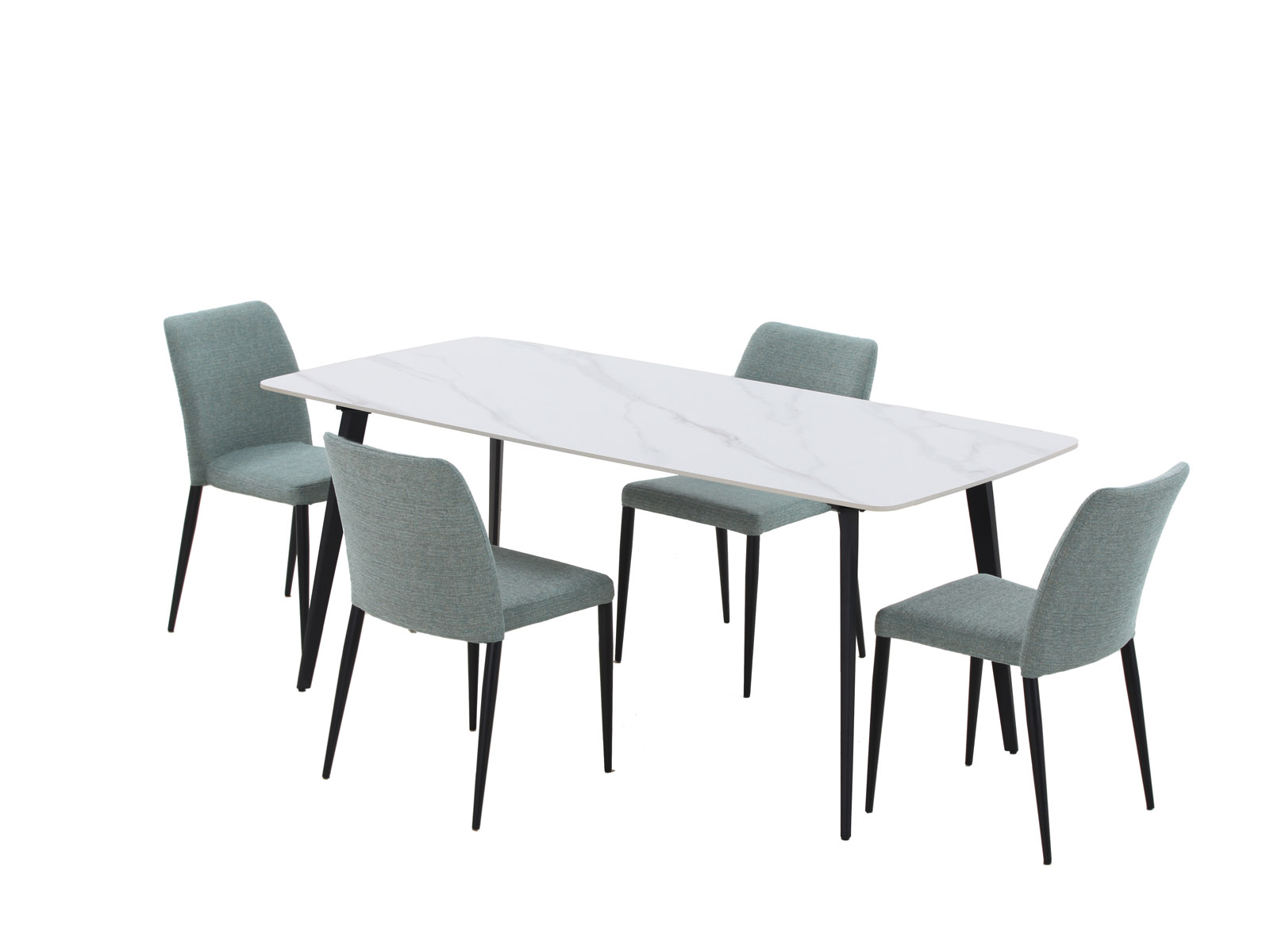 Harlow Dining Table With White Ceramic Top INspiration Interiors