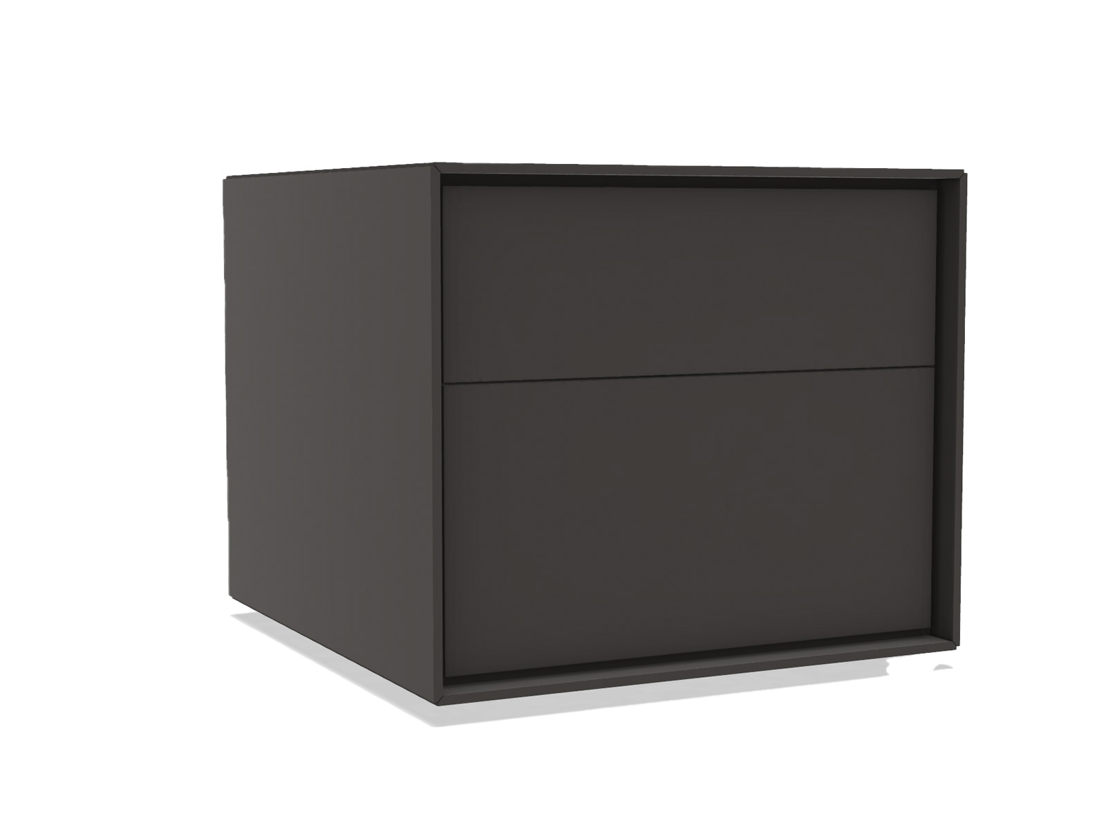 Dado Nightstand In Steel Grey Satin Finish | INspiration Interiors