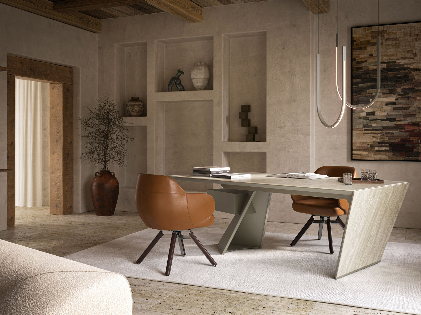 Nasdaq Desk In Colosseo Keramik | INspiration Interiors