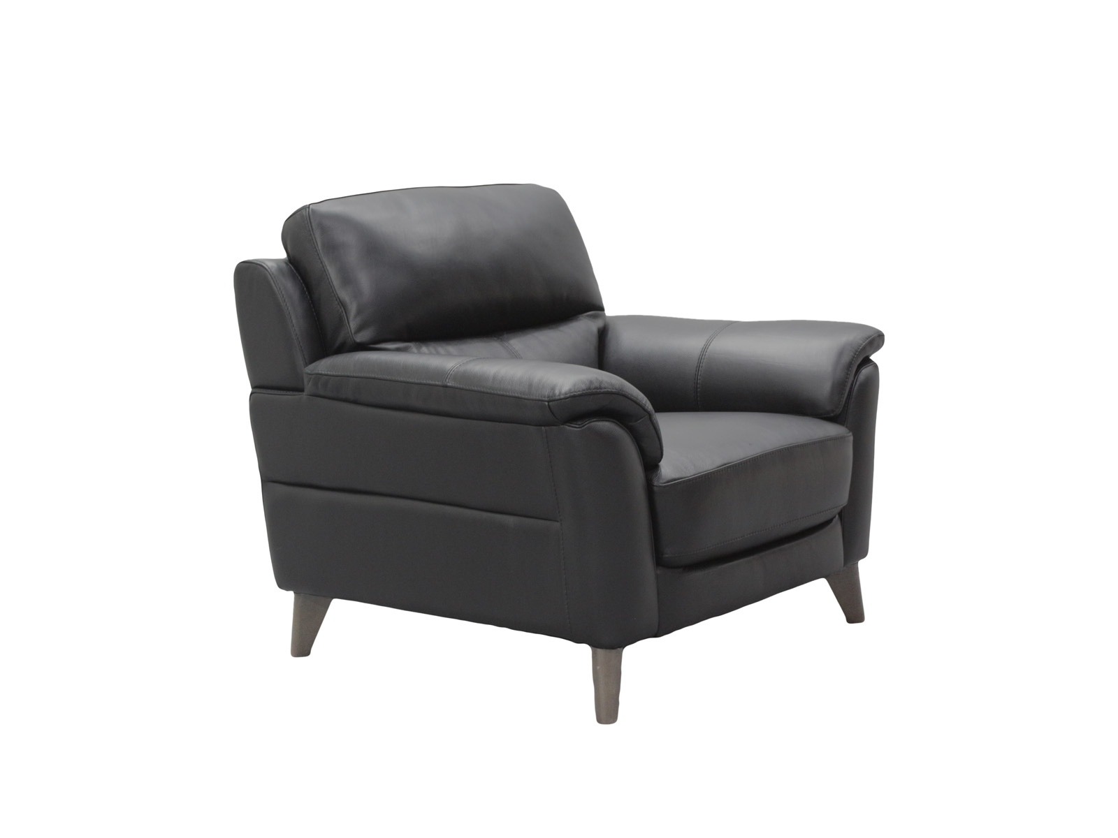 Enzo Armchair In Black Top Grain Leather | INspiration Interiors